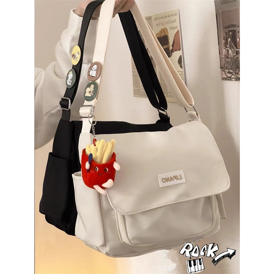 ins College Student Messenger Bag Class Casual Backpack Shoulder ...