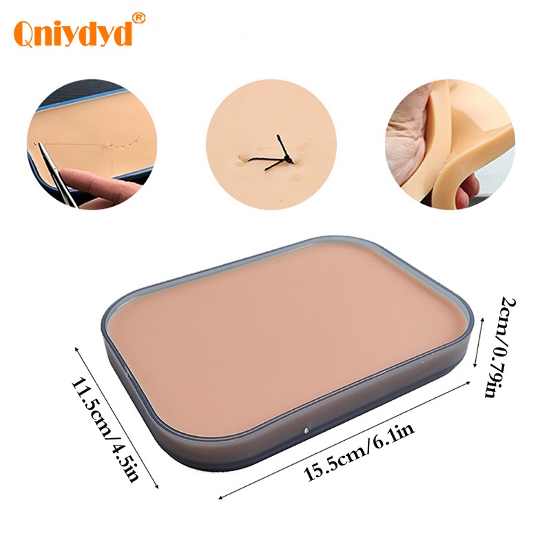 Silicone Fake Human Skin Model Suture Practice Pad Medical Surgical ...