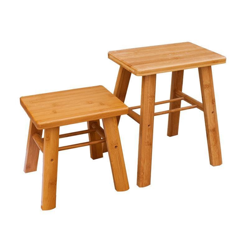 Strong Square Round Bamboo Wooden Stool multi Sizes Vintage/Bangku Kayu ...