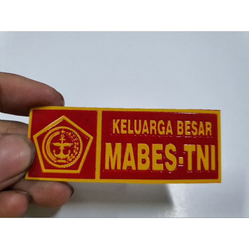 Embossed plate sticker for TNI Headquarters big family | Motorcycle ...