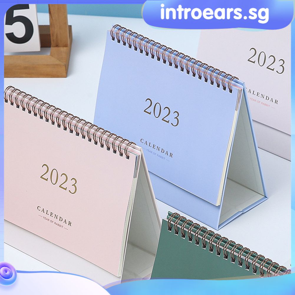 INTR 2023 Desk Standing Calendar Desktop Small Monthly Planner Table ...