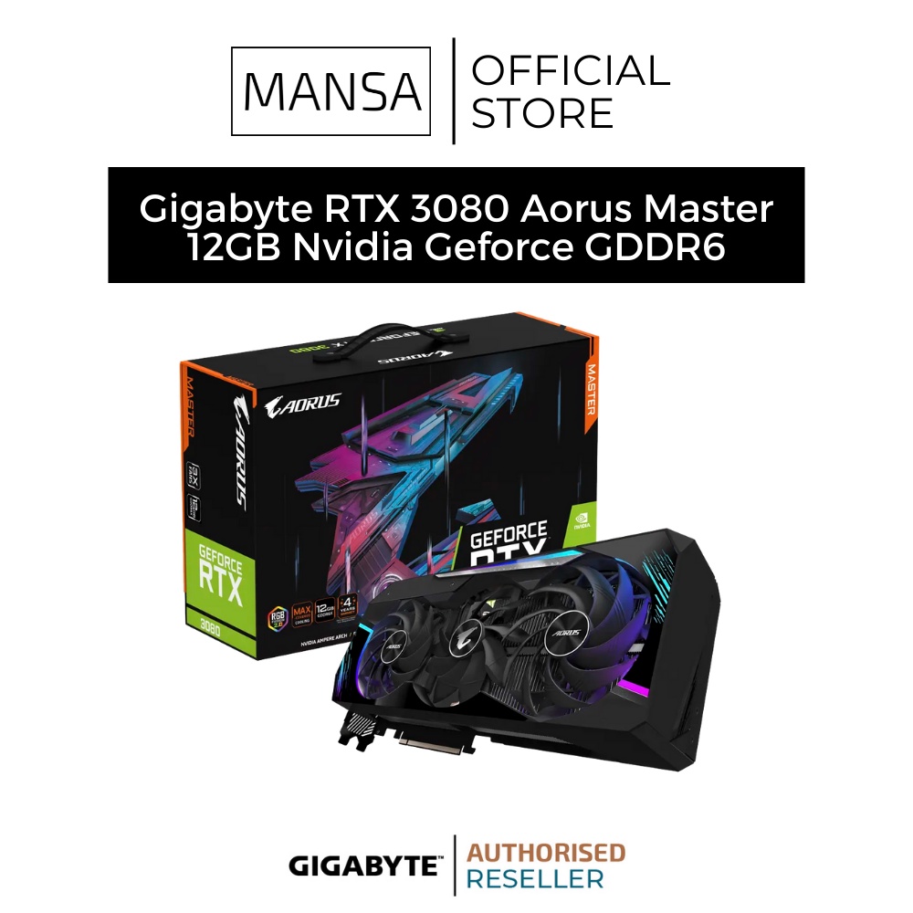Gigabyte RTX 3080 Aorus Master 12GB Nvidia Geforce GDDR6 | Shopee Singapore