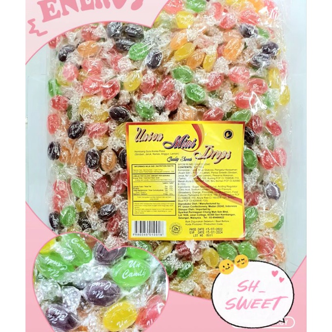450pcs Mini Drop Candy Union Small Colourful 彩色小糖果 Fruits Warna warni ...