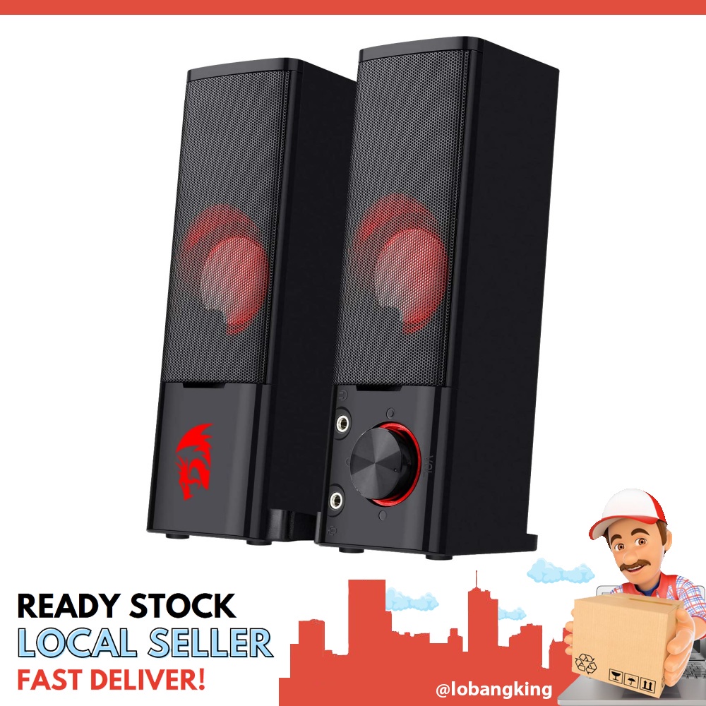 [sgstock] Redragon GS550 Orpheus PC Gaming Speakers, 2.0 Channel Stereo ...