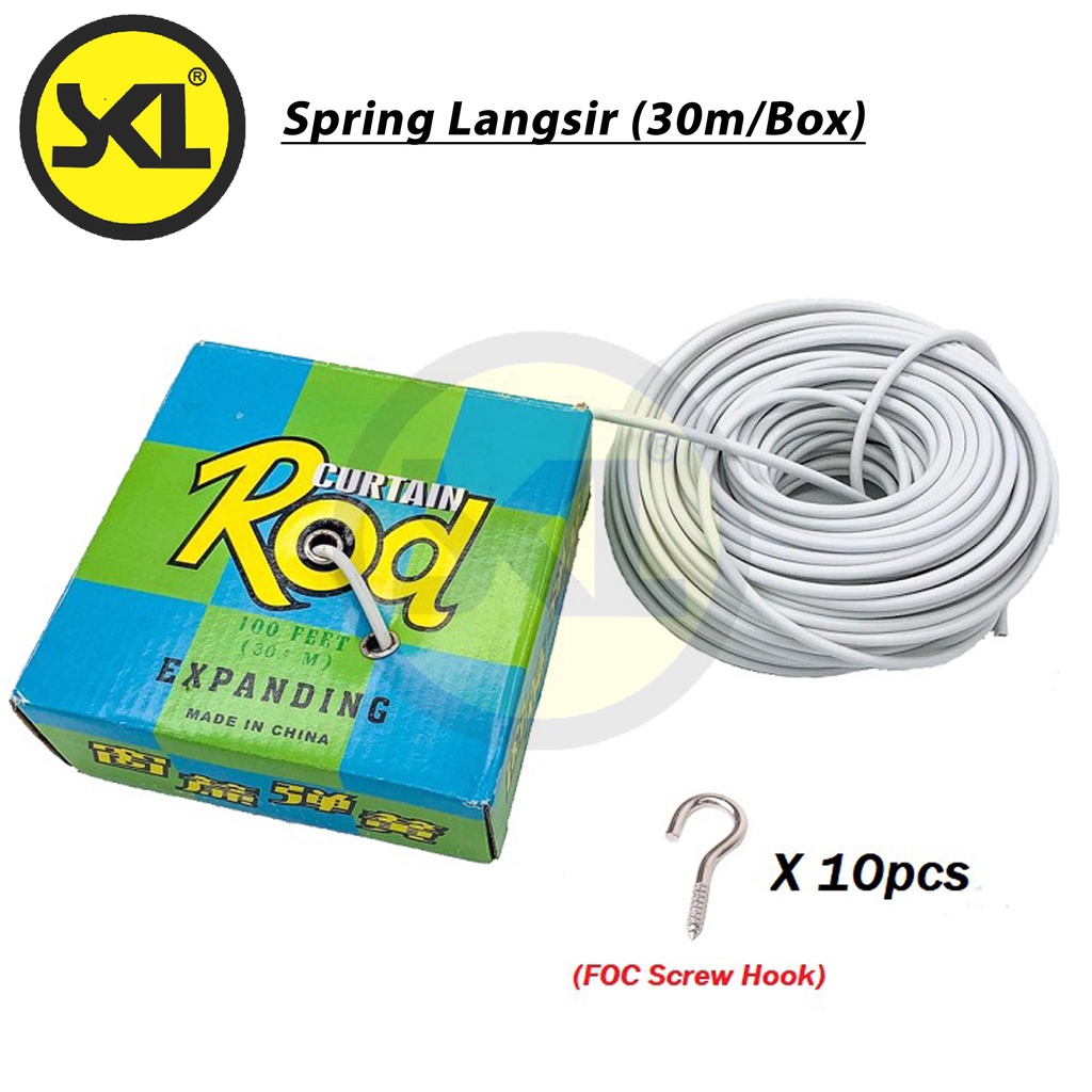 Curtain Rod Expanding spring (30m)/Tali dawai langsir 30m | Shopee ...