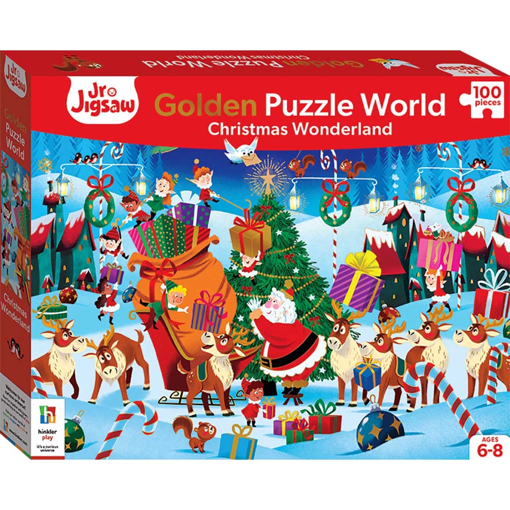 Junior Jigsaw Golden Puzzle World: Christmas Wonderland (Hinkler ...