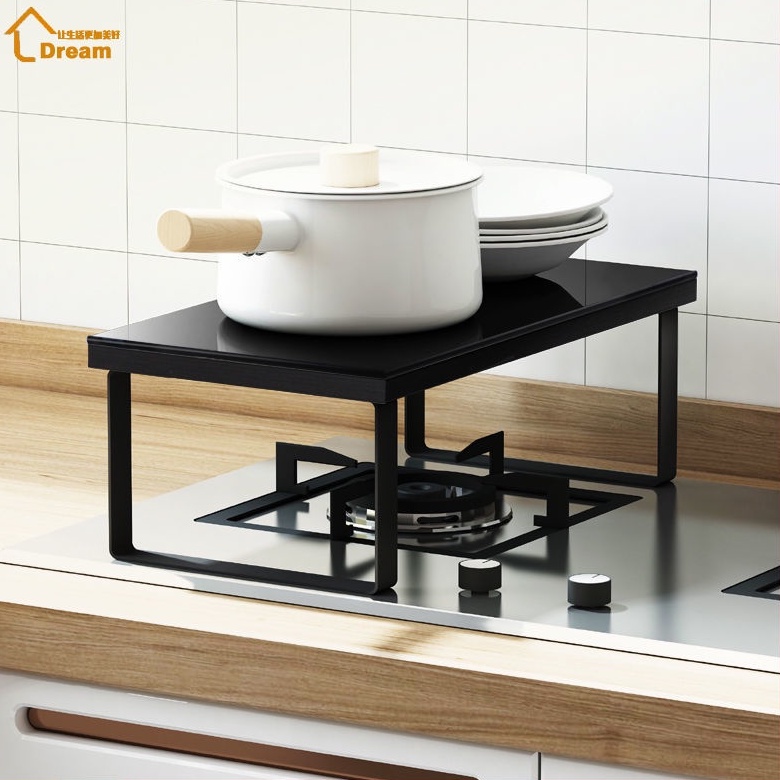 YOULITE Tempered Glass Kitchen Storage Rack Shelves Induction Cooker ...