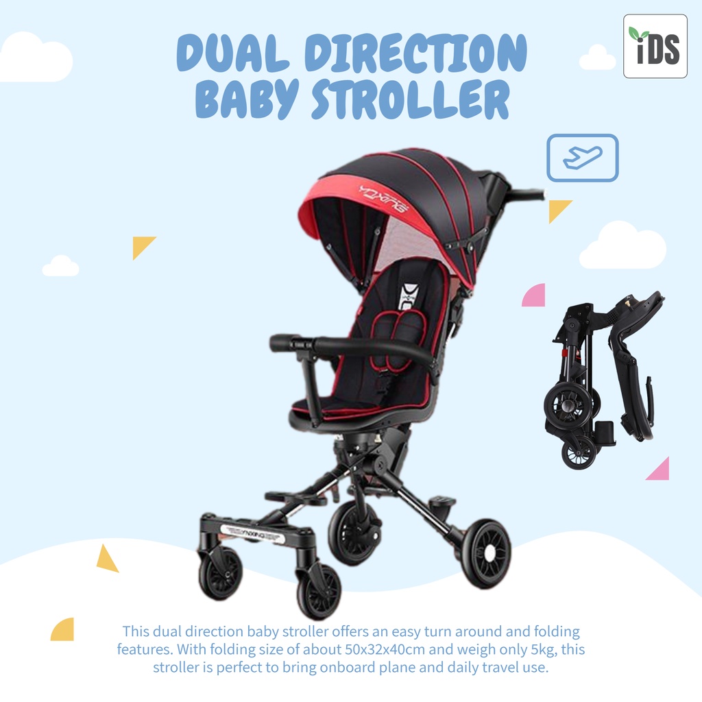 [iDS] 5kg Dual Direction Travel Stroller Baby Toddler Stroller Fully ...