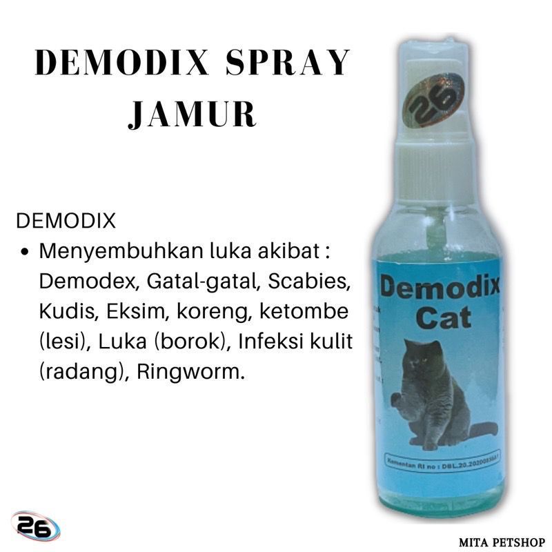 Demodix 60ml (Mungalshroom Medicine, Itching, Demodex, Wounds On Cats ...