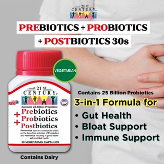 21st Century Prebiotics + Probiotics + Postbiotics (3-in-1 formula for ...