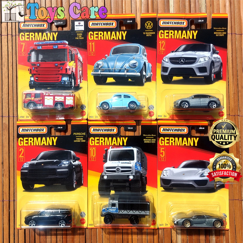 Matchbox Diecast Germany Series Vw Beetle Mercedes Benz Unimog Porsche ...