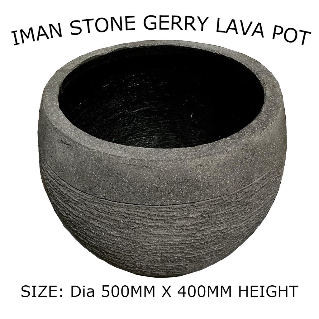 Balinese Lava Stone Water Feature Pond Pot Basin Diametre 500mm ...