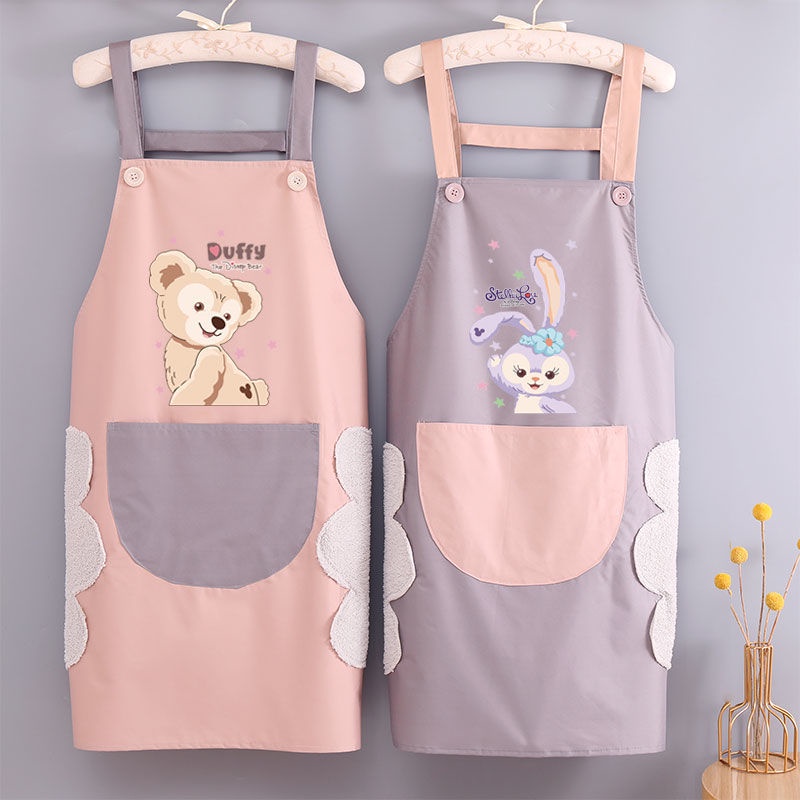 Cute Cartoon Apron Kitchen Waterproof Oil-Proof Work Clothes with ...