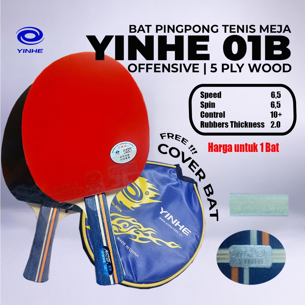 KAYU Yinhe Table Tennis Bat 01B FL Premade Pingpong Blade Full Set ...