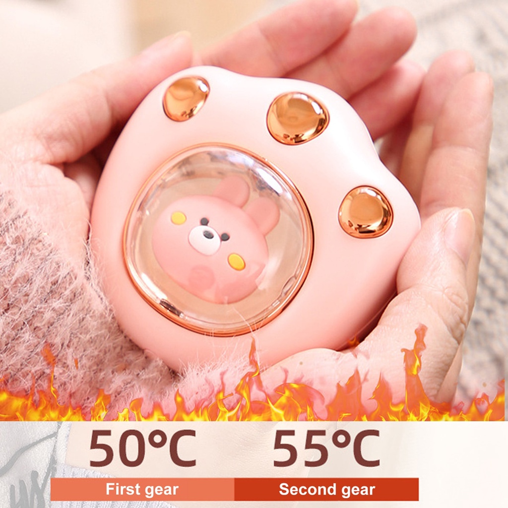 2400mah/6000mah Mini Portable Hand Warmer Cat Paw Cute Winter Heater ...
