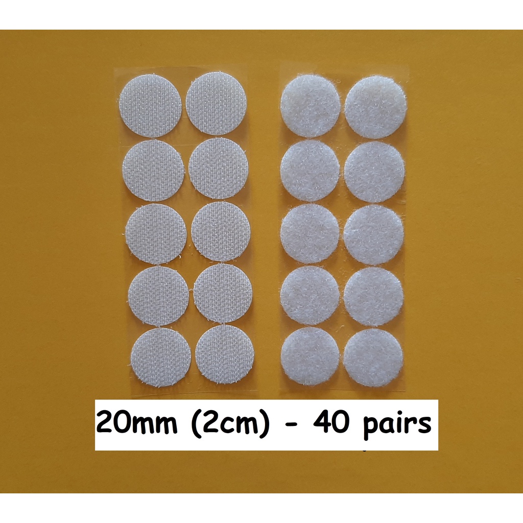 Velcro Hook Loop Self-Adhesive Velcro Dots (4-Sizes Mix Set 48 pairs ...