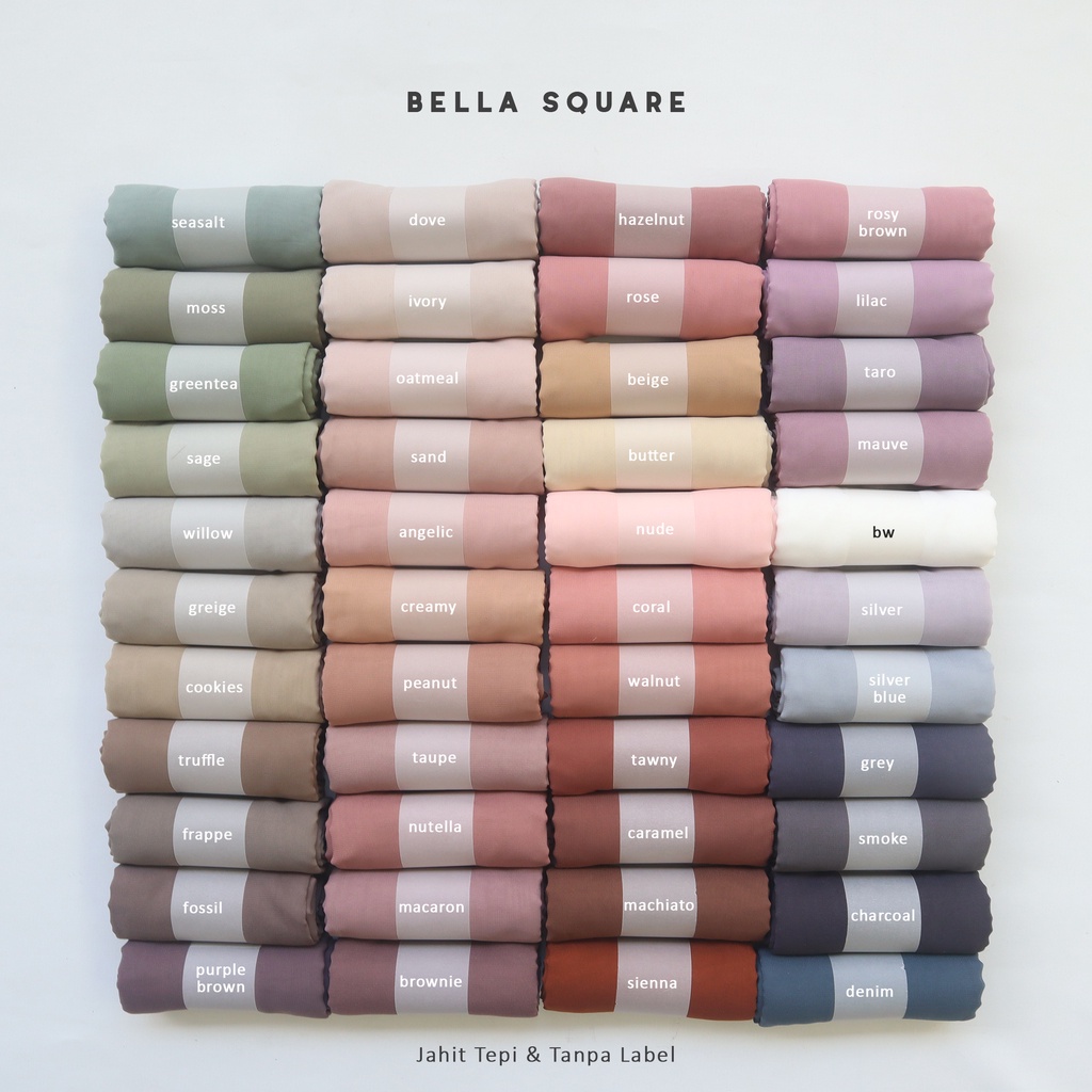 Rectangular Hijab/bella square Sewing Edge Polycotton premium/bella ...