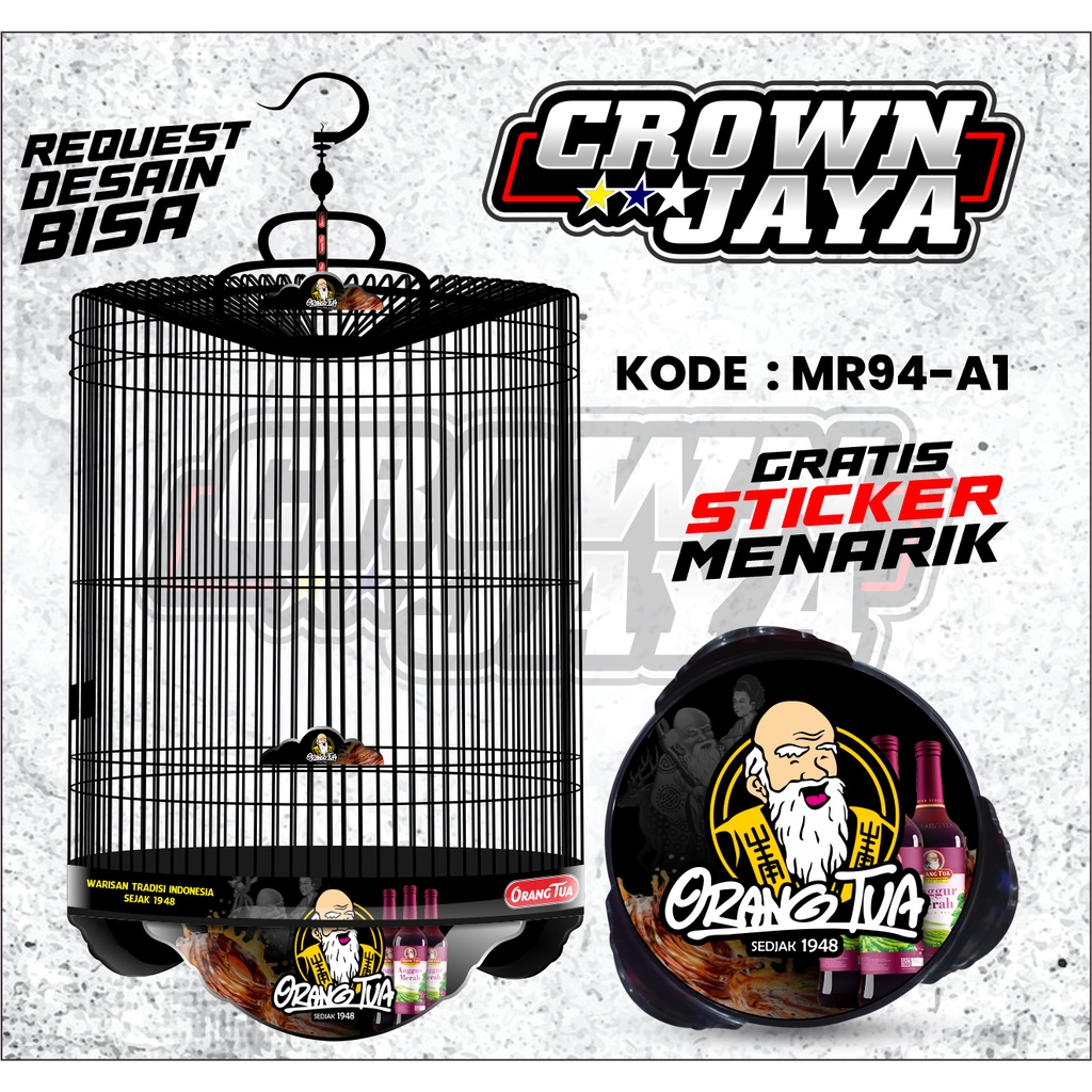 Tebok Murai Sticker NO 1 NO 2 NO 3 Custom Design / Murai Bird Cage ...
