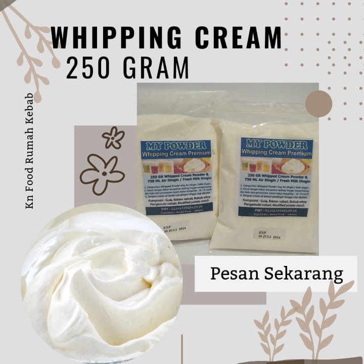 Instant Whipped Cream Powder 250 grams - Whipped Cream | Shopee Singapore