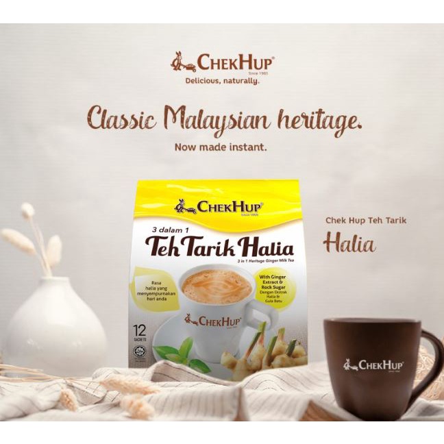 [Bundle of 5] Chek Hup Teh Tarik 3 in 1 Halia 12 sachets packs cheap ...