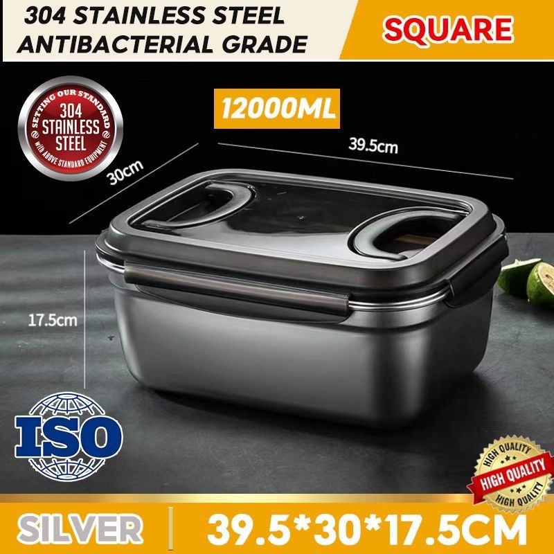 316 Stainless Steel Airtight Food Container With Sealed Lid Portable ...