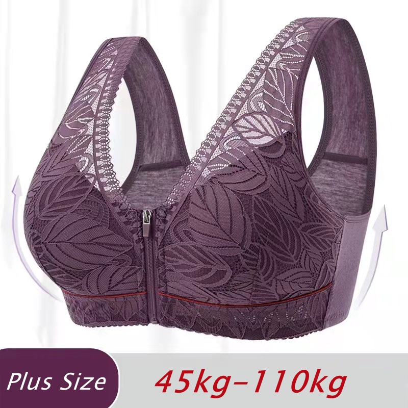 Plus Size Bra Size 40-52 Front Closure Bras Big Size No Iron Woman ...