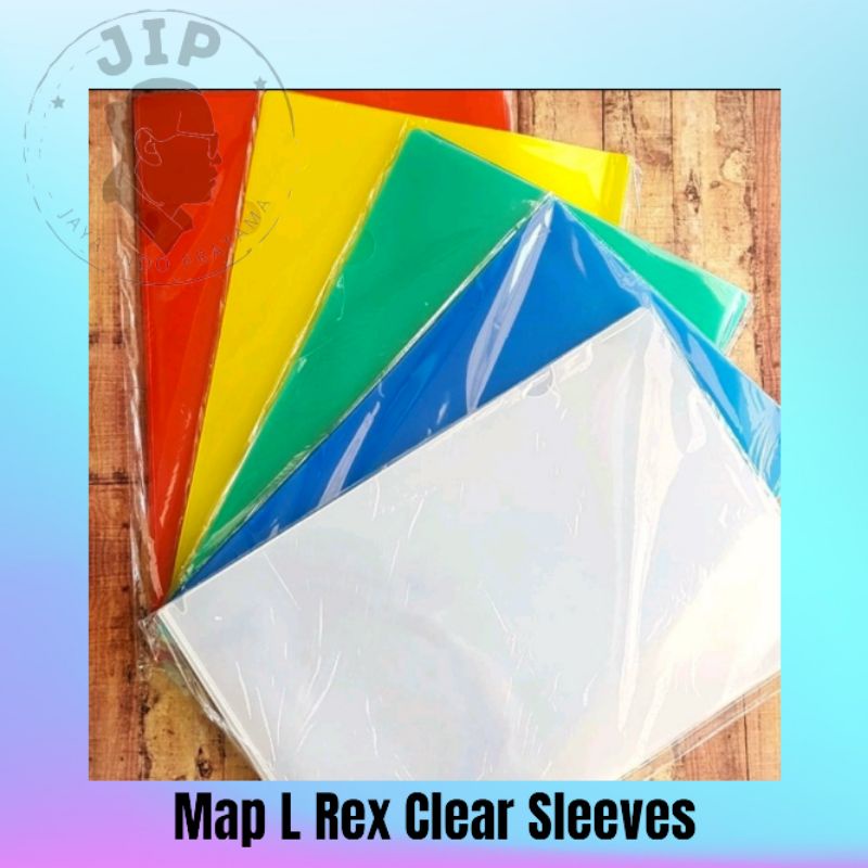 (12 Pcs) Folder L Clear Plastic F4 Folio Rex - Clear Sleeves Rex F4 ...