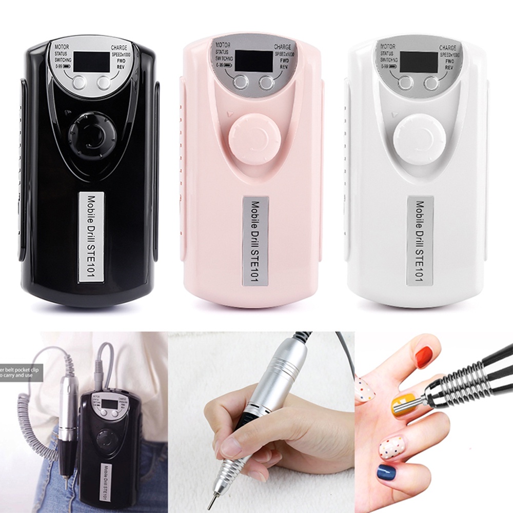 30000RPM Electric Nail Drill Machine Portable Rechargeable Pro Electric ...