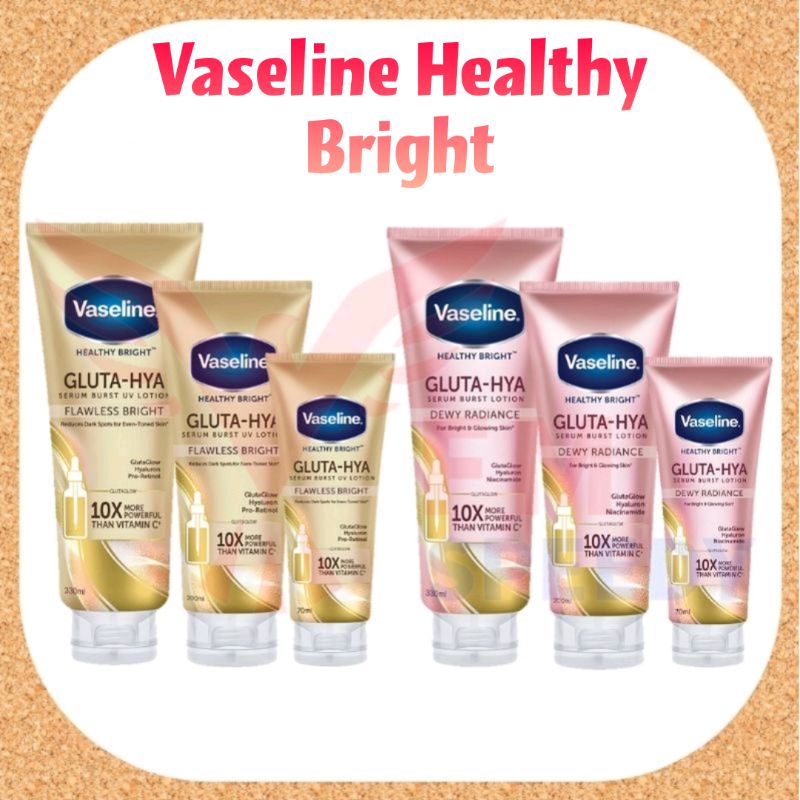 Vaseline Healthy Bright Gluta-Hya Dewy Radiance Serum Burst Lotion ...