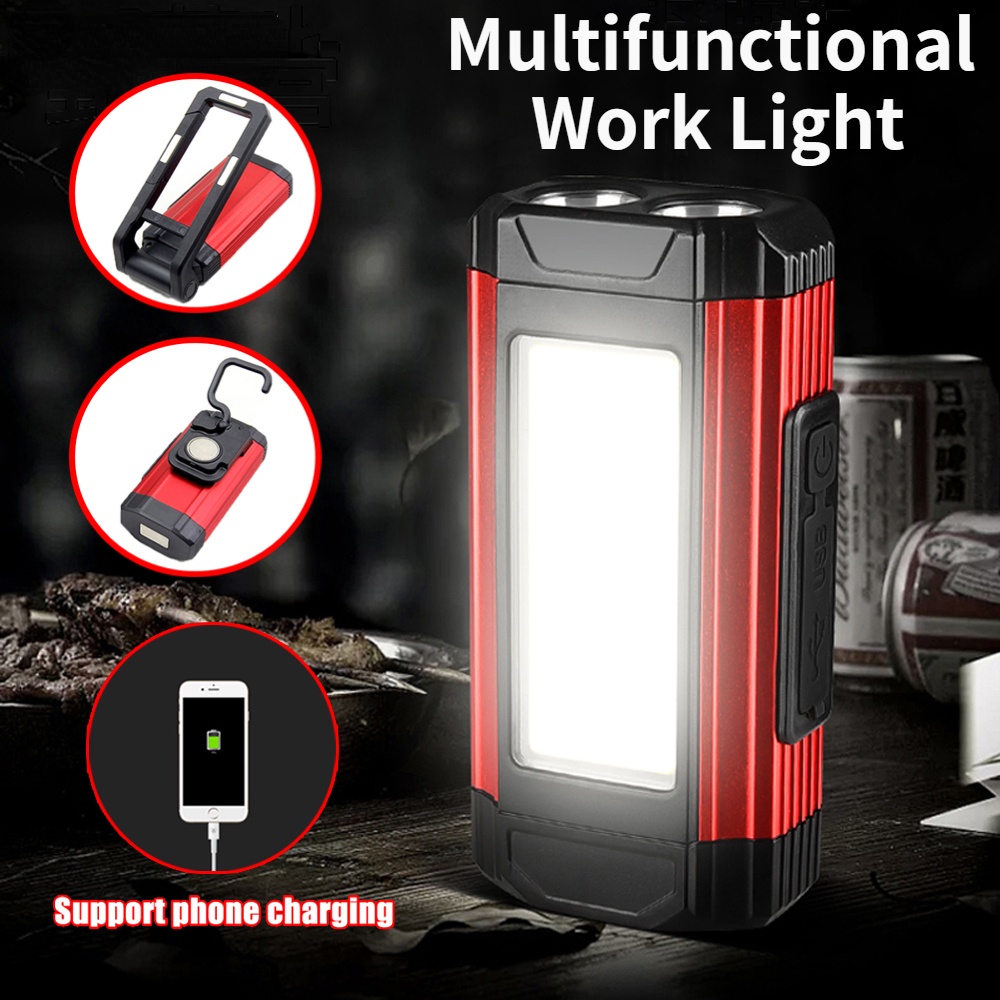 LED COB work light Rechargeable Magnetic Work Light Portable Flashlight ...
