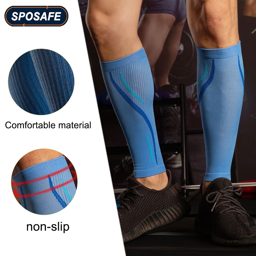 SPOSAFE 1Pair for Calf Compression Sleeve 20-30mmHg for Men and Women ...