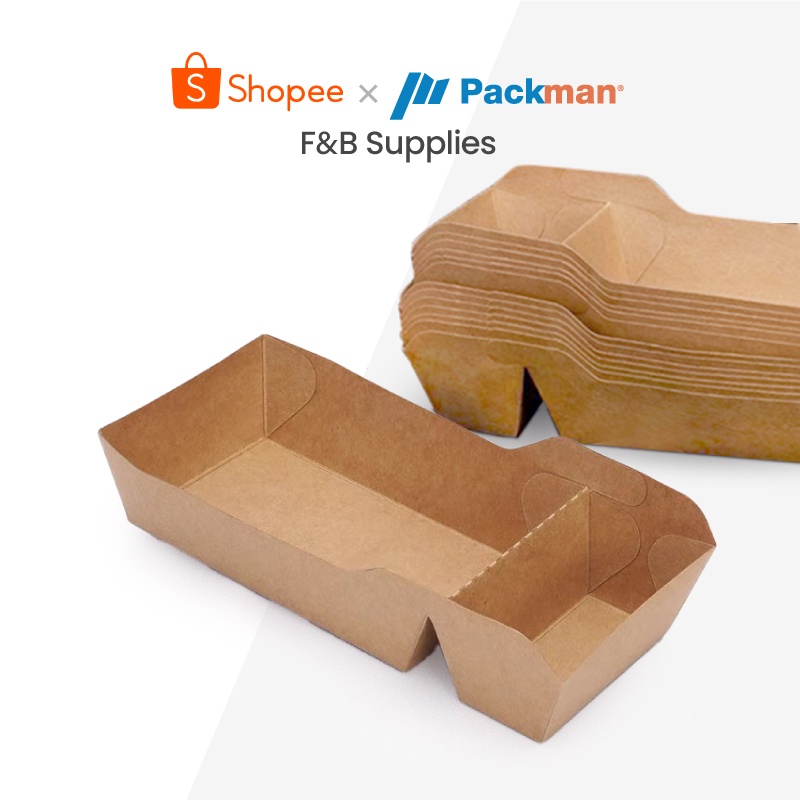 500PC CARTON SALE! Kraft Food Compartment Tray│Disposable Tray│Two ...