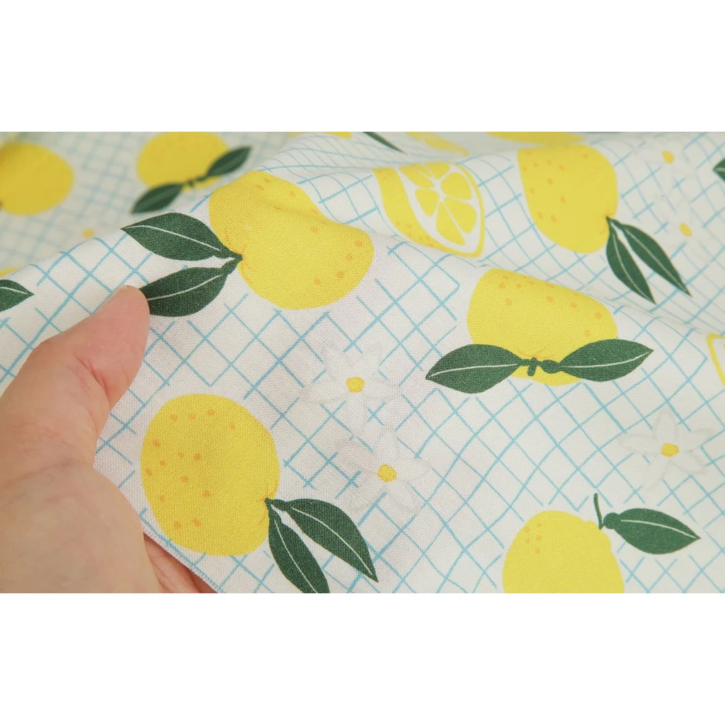 Jeju Yuzu Citron Patterned Fabric made in Korea by Half Yard DTP ...