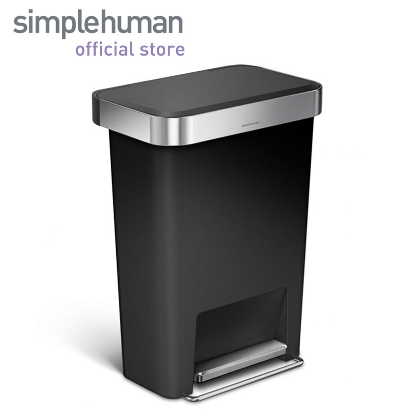 simplehuman 45L Plastic Rectangular Step Bin | Shopee Singapore