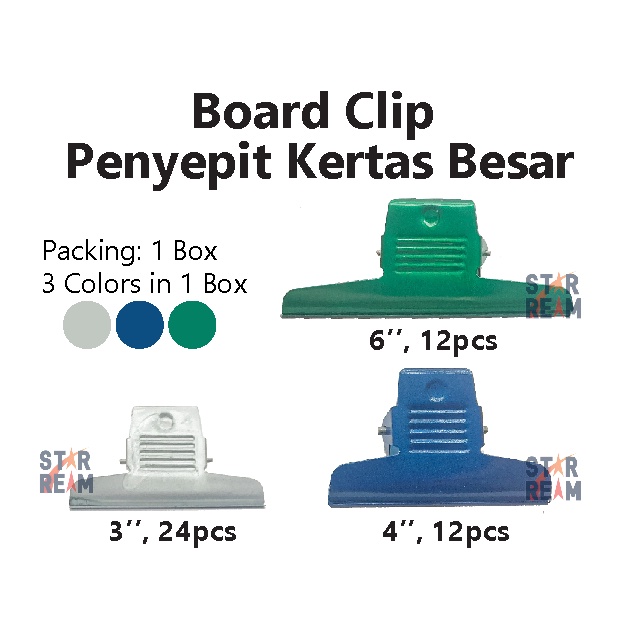3"/4"/6" Giant Metal Heavy Duty Paper & Board Clip/Bulldog Clip ...