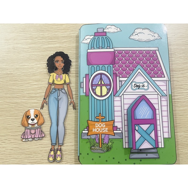 Diy paper doll (Not Assembled) - paper doll magnet - paper doll - Molly ...