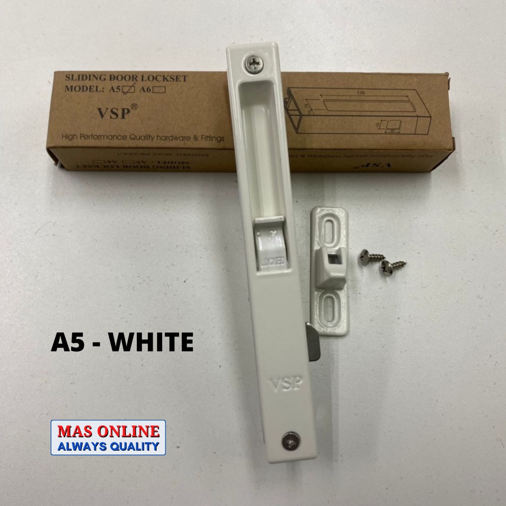 Aluminium Sliding Door Lockset without Key A5 25mm Kunci Pintu Sliding ...