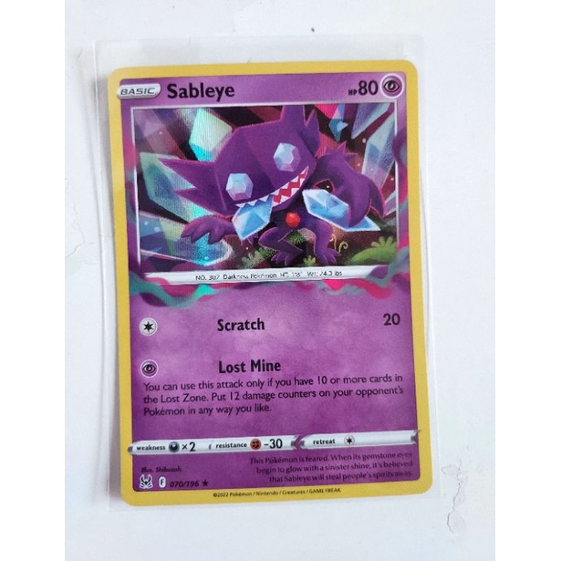 Pokemon sableye holo and reverse holo lost origin card | Shopee Singapore