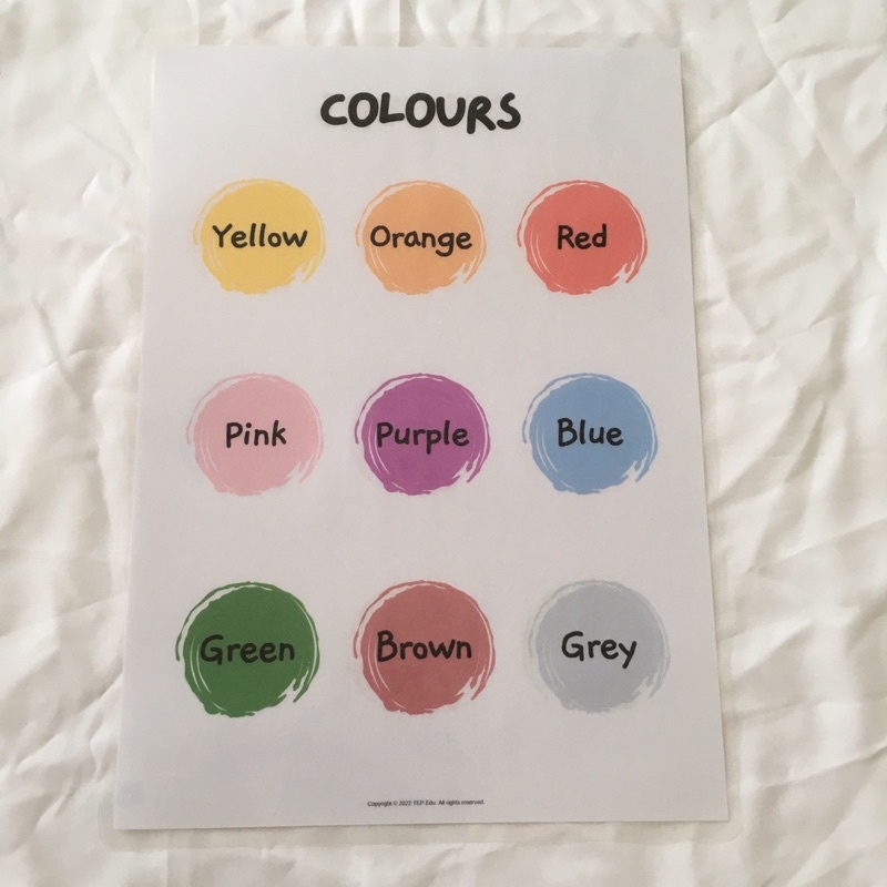 A3/A4 Colours Poster (2-in-1) [Poster Warna, Know Your Colours ...