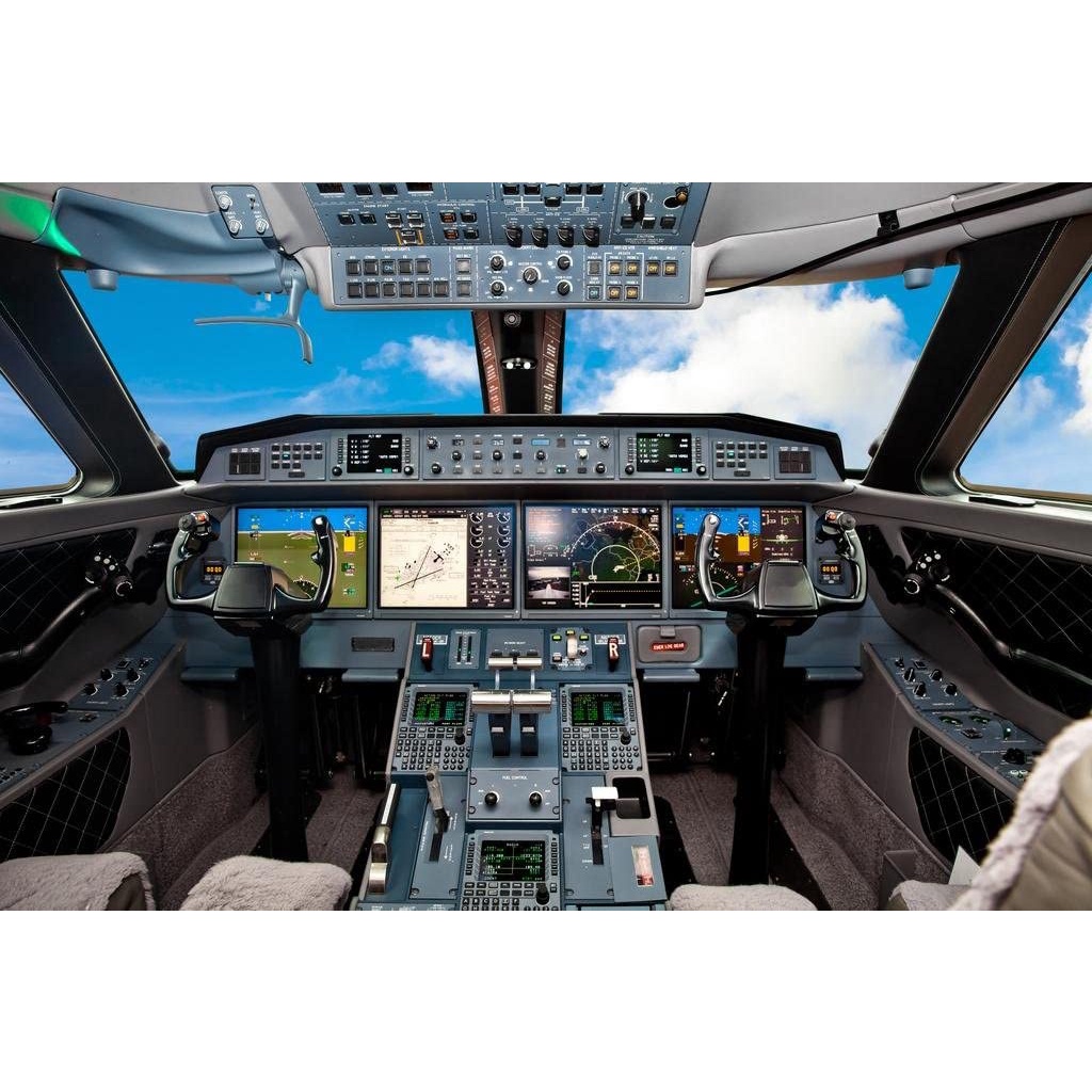 Private Aircraft Jet Air Plane Cockpit High Detail Instruments Airplane ...