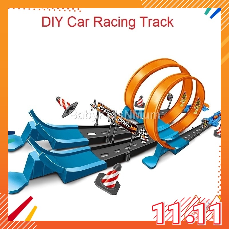 Kid Race Car 360 Degrees Track Builder Playset Toys Car Ramp Racer Toy ...