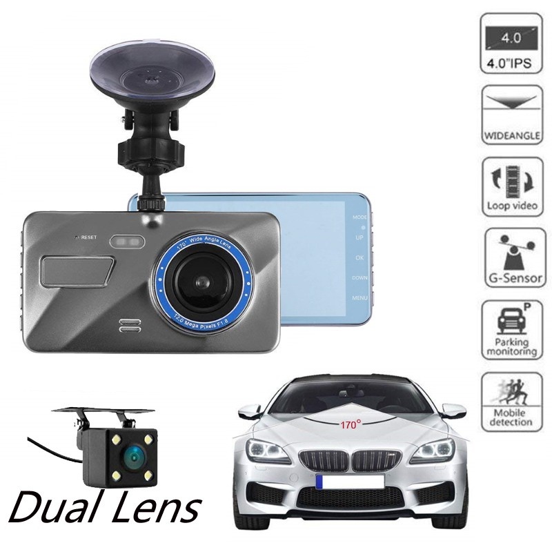 Cheapest Dash Cam Dual Lens Car DVR Camera HD 1080p IPS Front + Rear ...