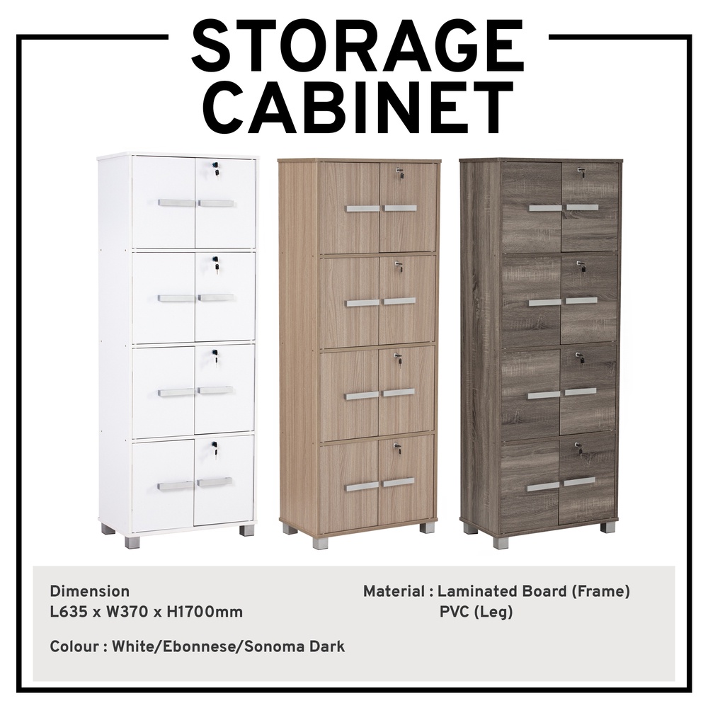 8 Door Storage Box with Lock Storage Cabinet File Cabinet Locker ...