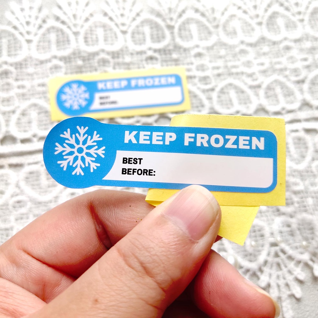 Sticker / Sticker keep Frozen + Best before keep me cold refrigerator ...
