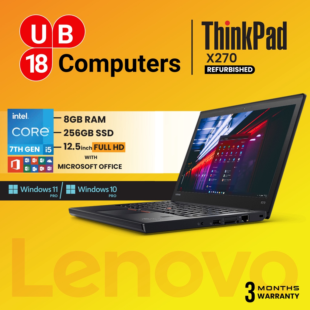 Lenovo ThinkPad X270 i7 7th Gen 16GB Ram 512GB SSD 12.5inch Wifi Webcam ...