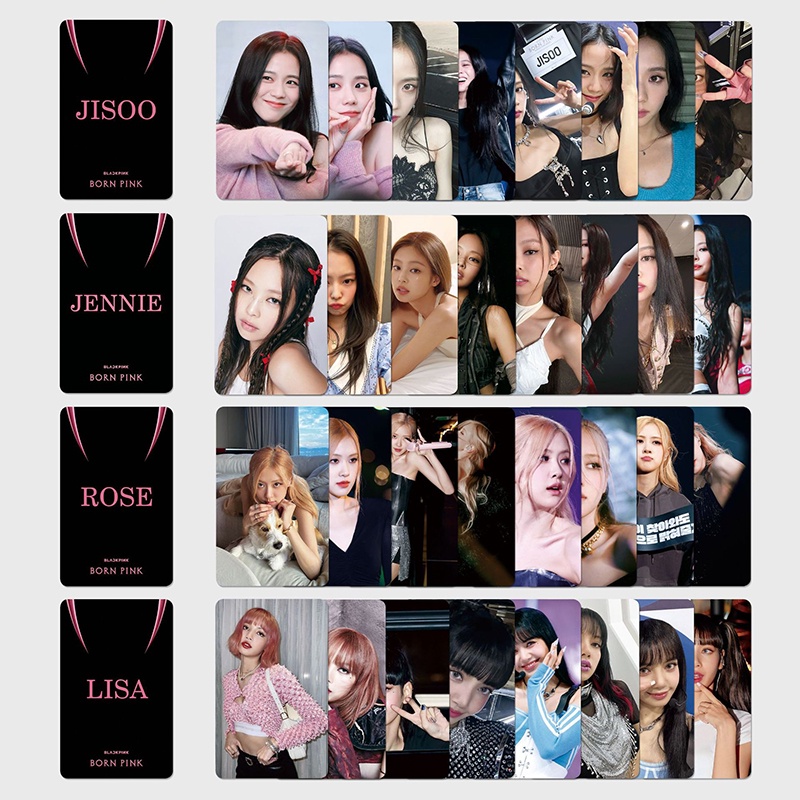 8pcs/set BP ROSE photocards LISA JENNIE JISOO collection card Postcard ...