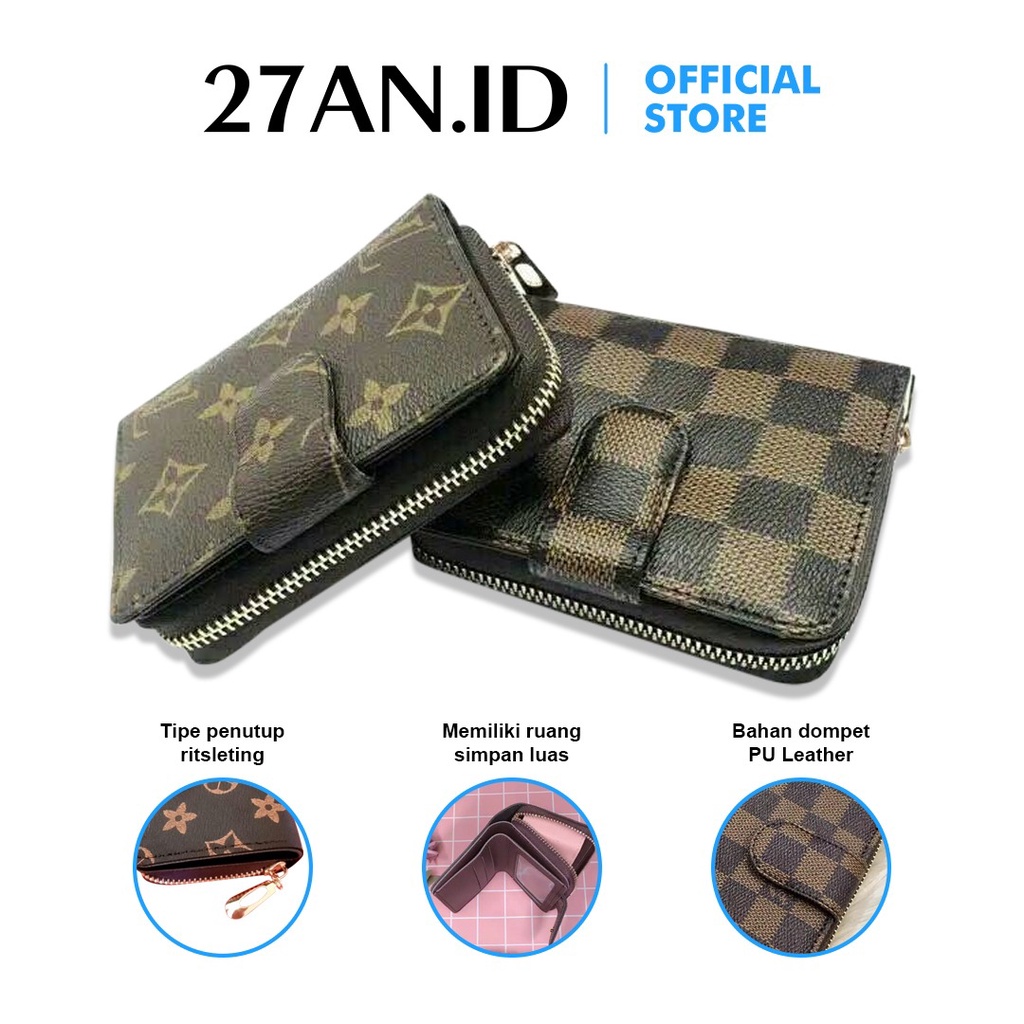 (27-Jumbo) Women's Wallet W004/W005 Women's Goal Iron Imported Wallet ...
