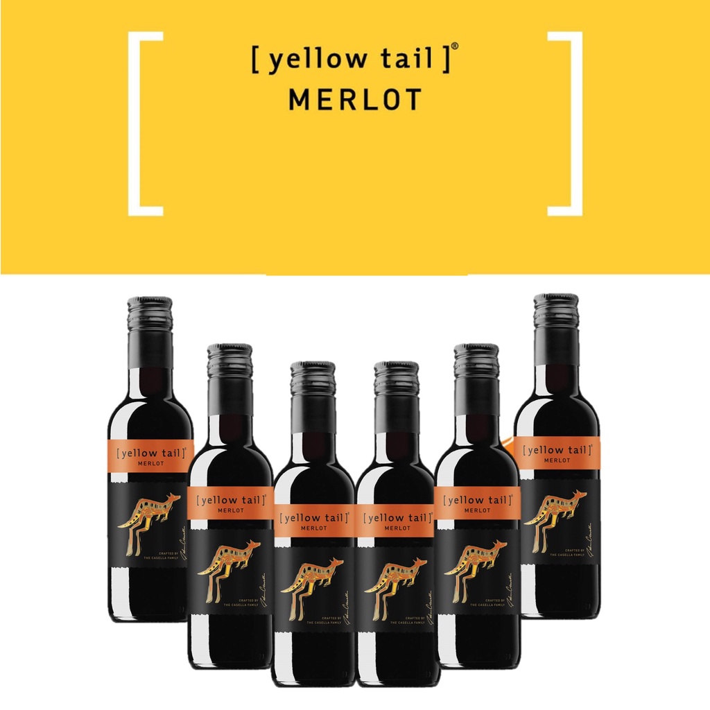 Yellow Tail Mini Merlot - Red Wine - Case6 | Shopee Singapore