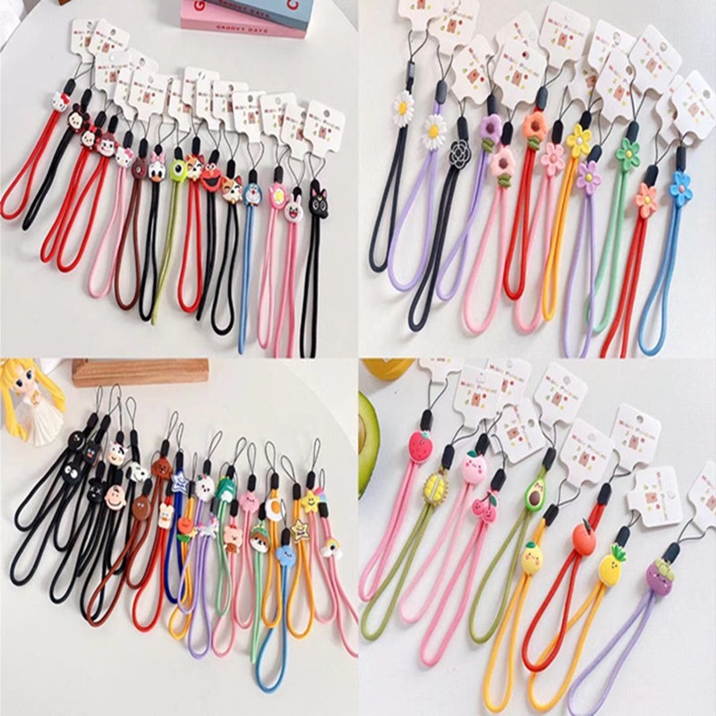Cute Mickey Minnie Snoopy Mobile Phone Lanyard Short Wrist Shock ...