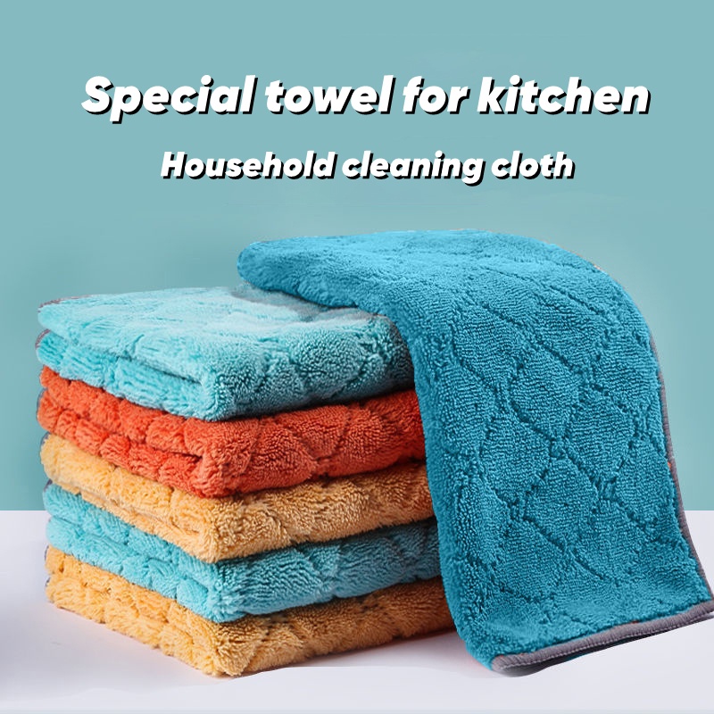 【buy 5 get 1 free】Special towel for kitchen, water absorption, no oil ...